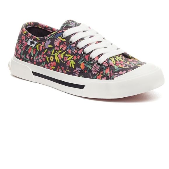 Rocket Dog | Shoes | Rocket Dog Black Pink Floral Brittonjumpin Sneaker ...
